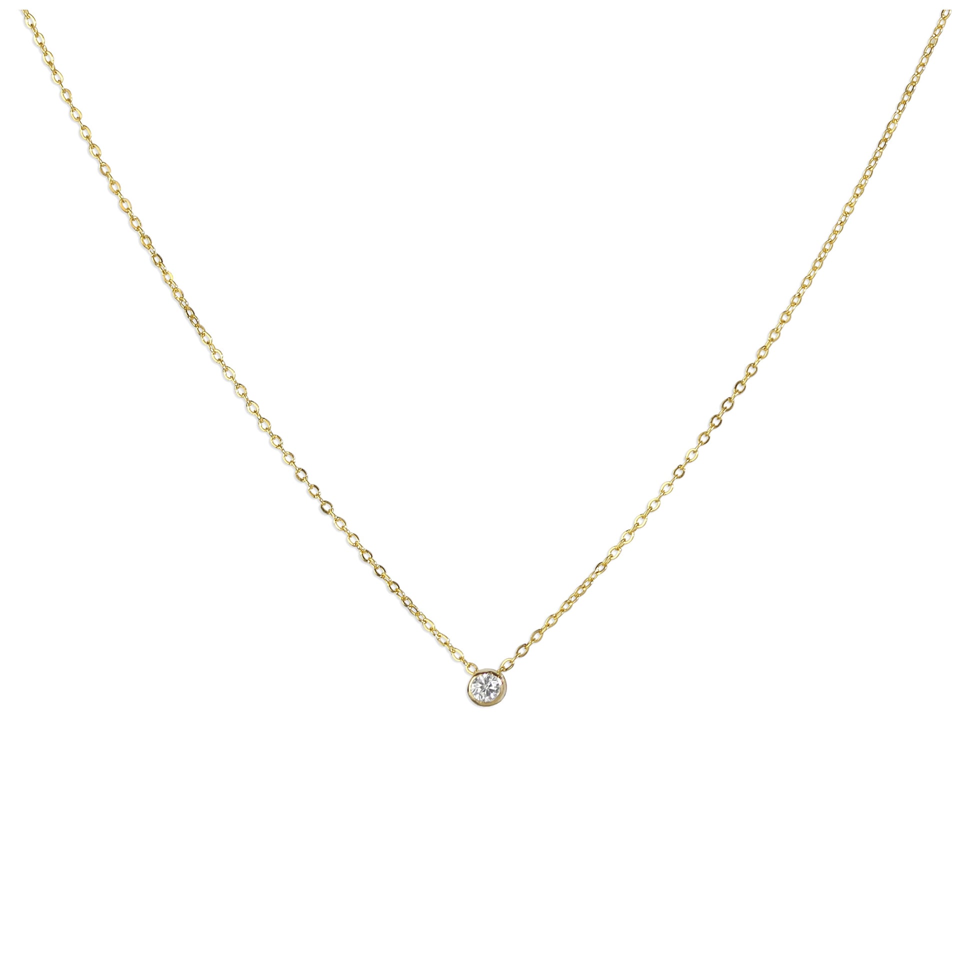 tiny diamond necklace uk