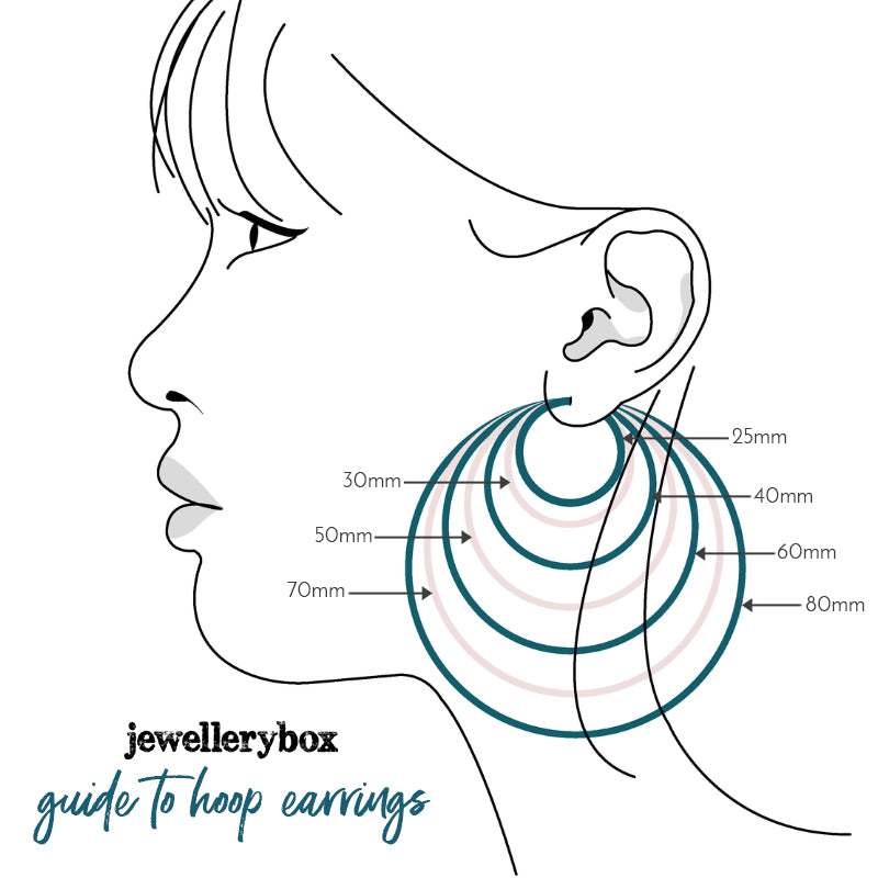 9ct Yellow Gold Plain Capped Tube 18mm - 32mm Hoop Earrings | jewellerybox