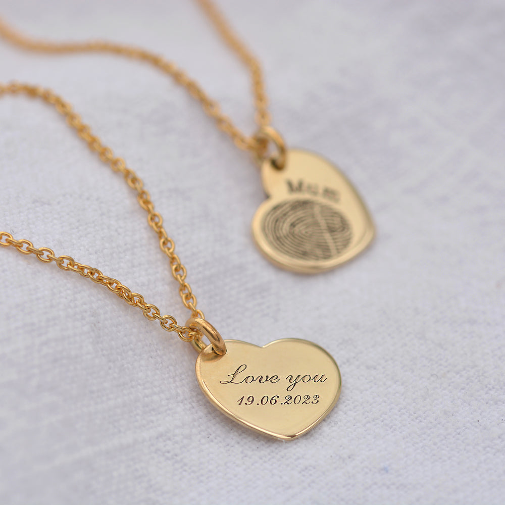 Sterling Silver Handprint Oval Necklace | jewellerybox