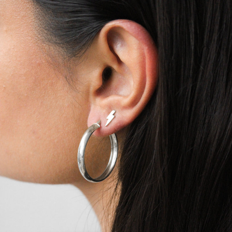 Sterling Silver 2mm Square Tube Hoop Earrings | jewellerybox